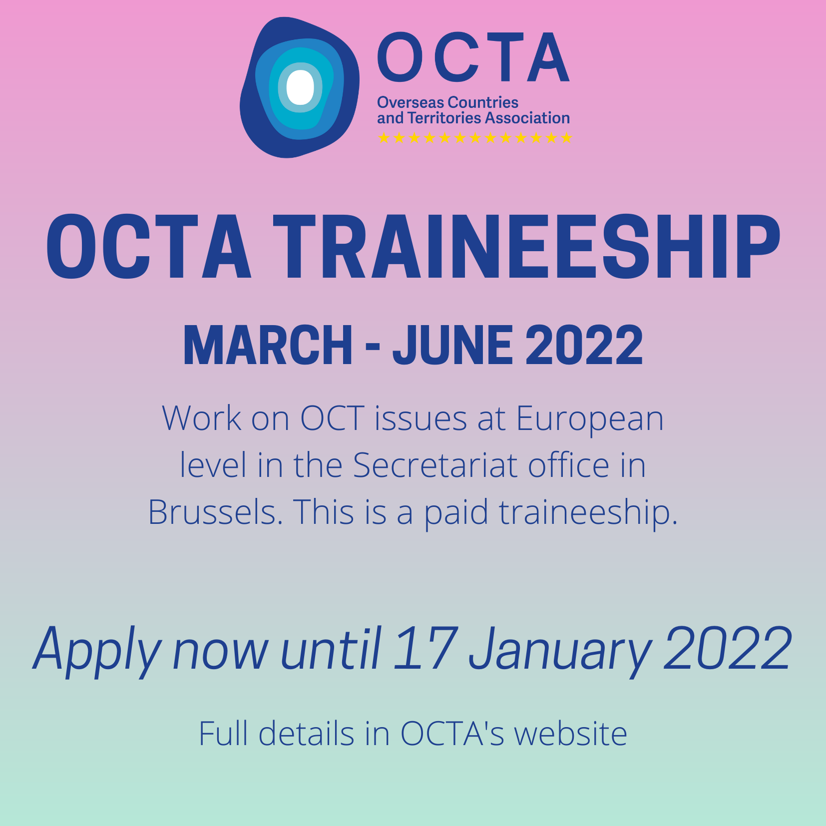 Traineeship opportunity at the OCTA Secretariat! - OCTA